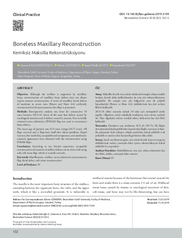 (PDF) Boneless Maxillary Reconstruction