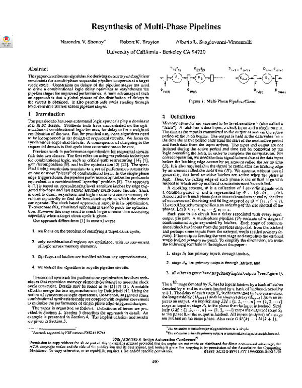 (PDF) Resynthesis of multi-phase pipelines | Prof. Alberto L ...