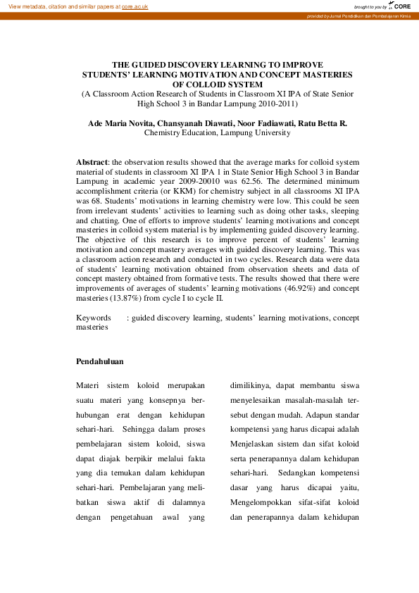 (PDF) The Guided Discovery Learning to Improve Students’ Learning Motivation and Concept ...