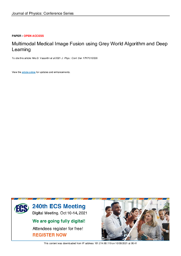 (PDF) Multimodal Medical Image Fusion using Grey World Algorithm and ...