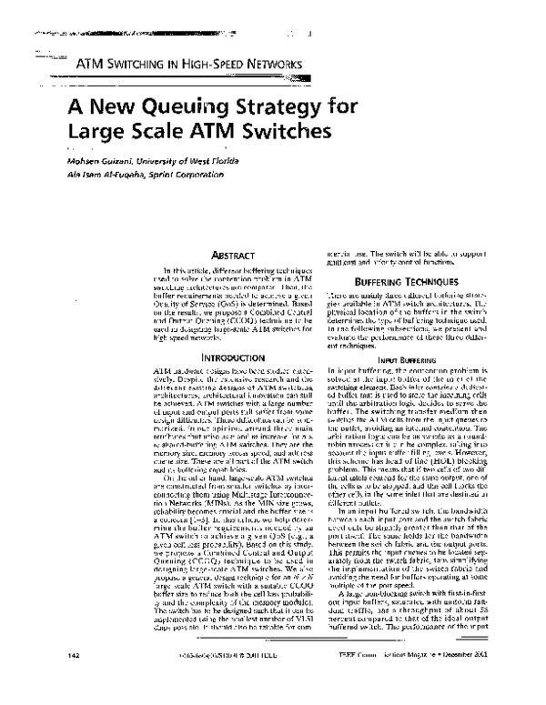 (PDF) A new queuing strategy for large scale ATM switches
