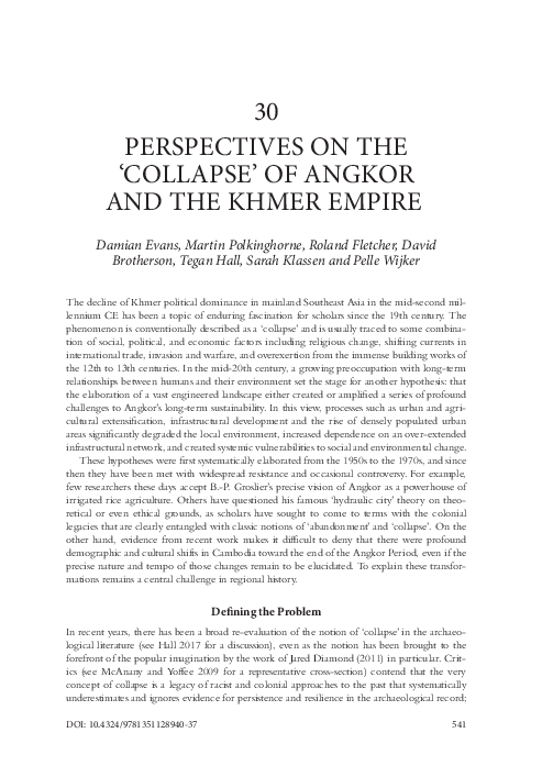 (PDF) Perspectives on the ‘Collapse’ of Angkor and the Khmer Empire