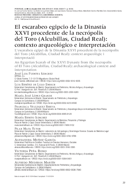 (PDF) El escarabeo egipcio de la Dinastía XXVI procedente de la ...