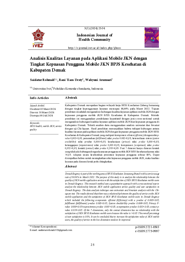 (PDF) Analisis Kualitas Layanan pada Aplikasi Mobile JKN dengan Tingkat Kepuasan Pengguna Mobile ...