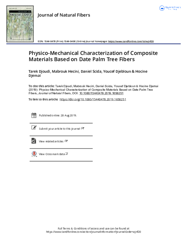 (PDF) Physico-Mechanical Characterization of Composite Materials Based ...