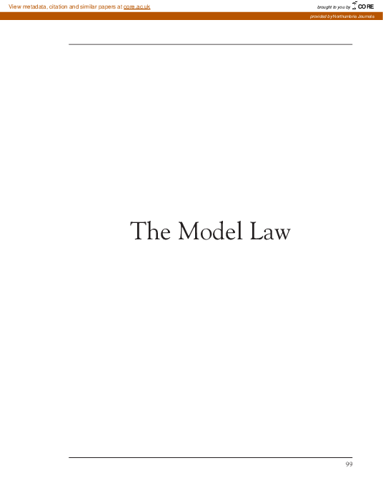 (PDF) Outline of The Model Law