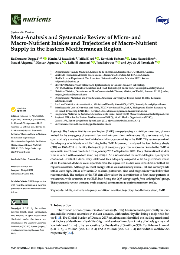 (PDF) Meta-Analysis and Systematic Review of Micro- and Macro-Nutrient ...
