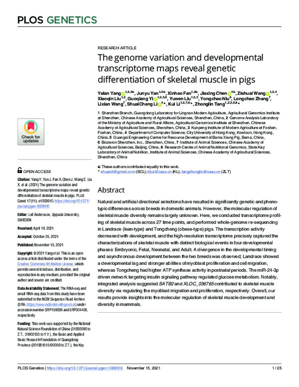 The genome variation and developmental transcriptome maps reveal ...