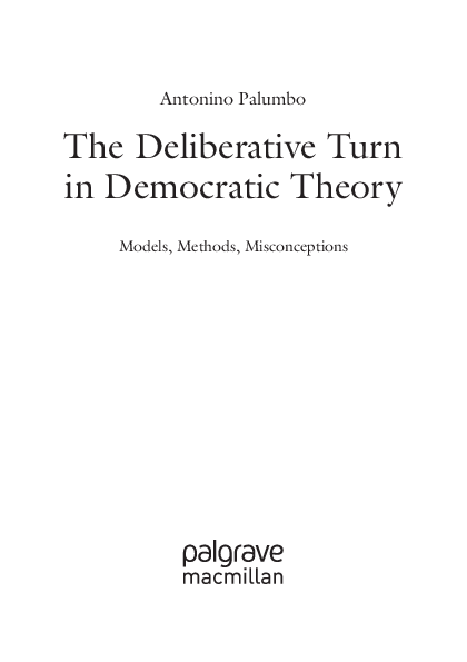 (PDF) The Deliberative Turn in Democratic Theory