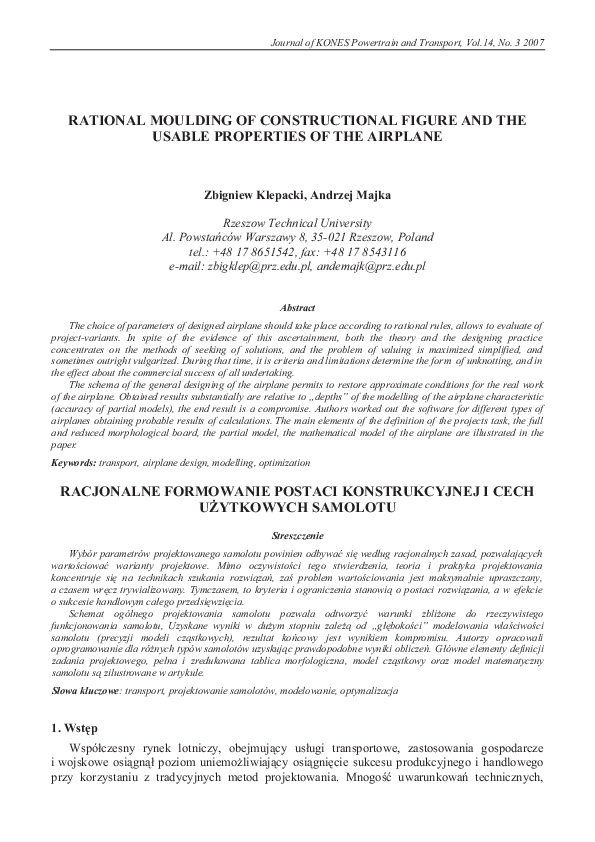 (PDF) Rational moulding of constructional figure and the usable ...