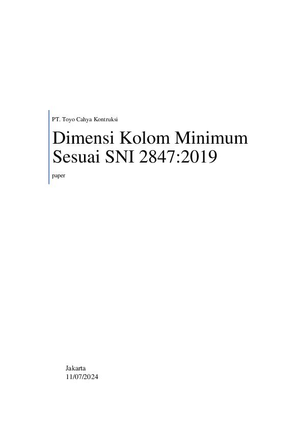 (PDF) Dimensi Kolom Minimum Sesuai SNI 2847:2019