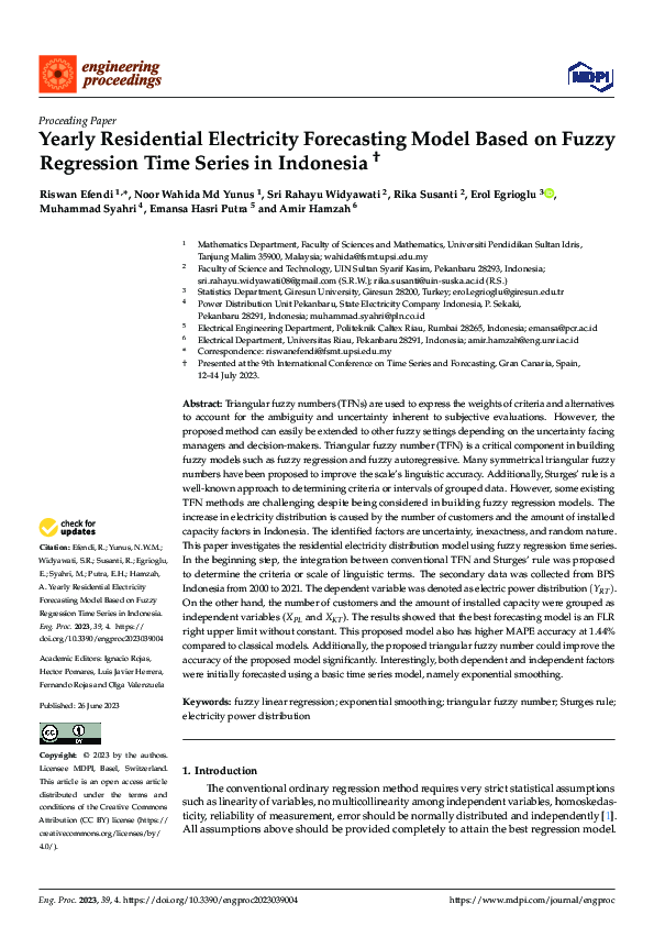 Pdf Yearly Residential Electricity Forecasting Model Based On Fuzzy