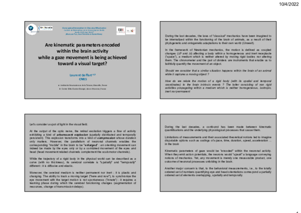 (PDF) Are kinematic parameters encoded within the brain activity while ...