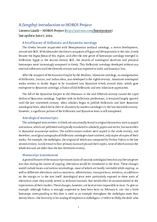 (PDF) Introduction to HOROI Project