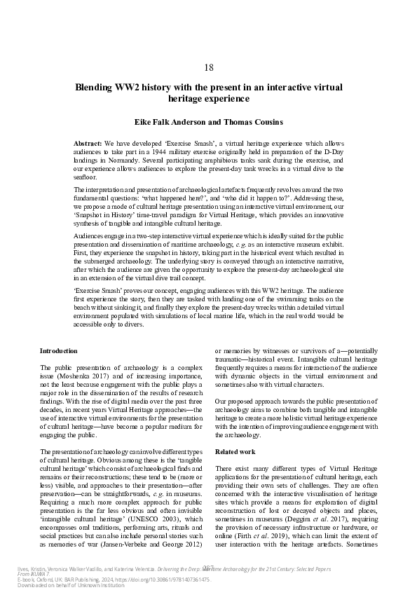 (PDF) ChapterBlending WW2 history with the present in an interactive ...