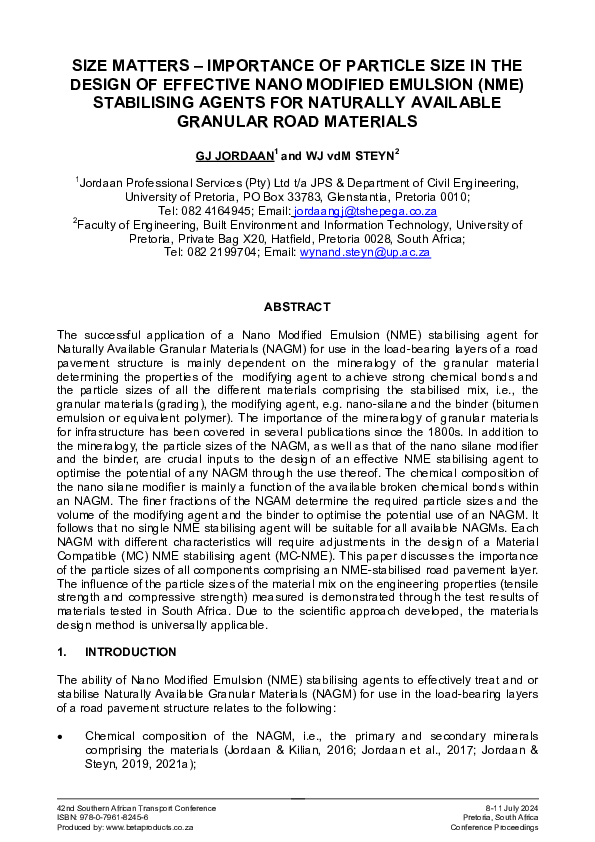 (PDF) SIZE MATTERS -IMPORTANCE OF PARTICLE SIZE IN THE DESIGN OF ...