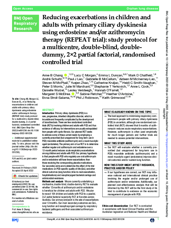 (PDF) Reducing exacerbations in children and adults with primary ...
