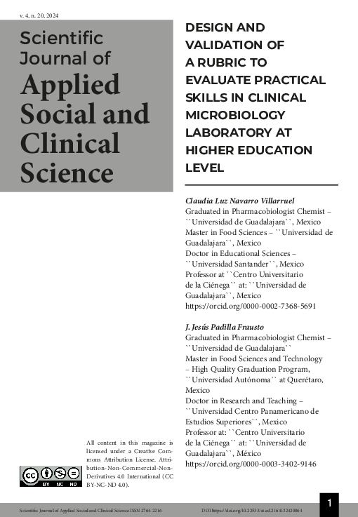(PDF) DESIGN AND VALIDATION OF A RUBRIC TO EVALUATE PRACTICAL SKILLS IN ...