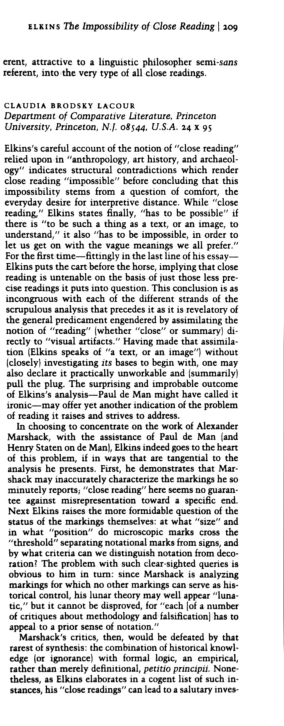 (PDF) Response to James Elkins, 'On the Impossibility of Close Reading ...