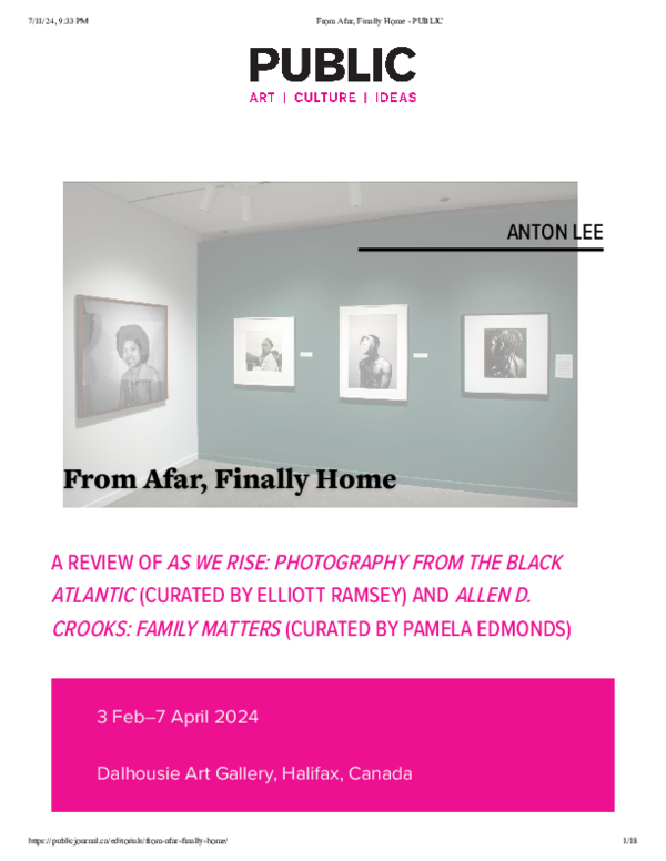 (PDF) From Afar, Finally Home