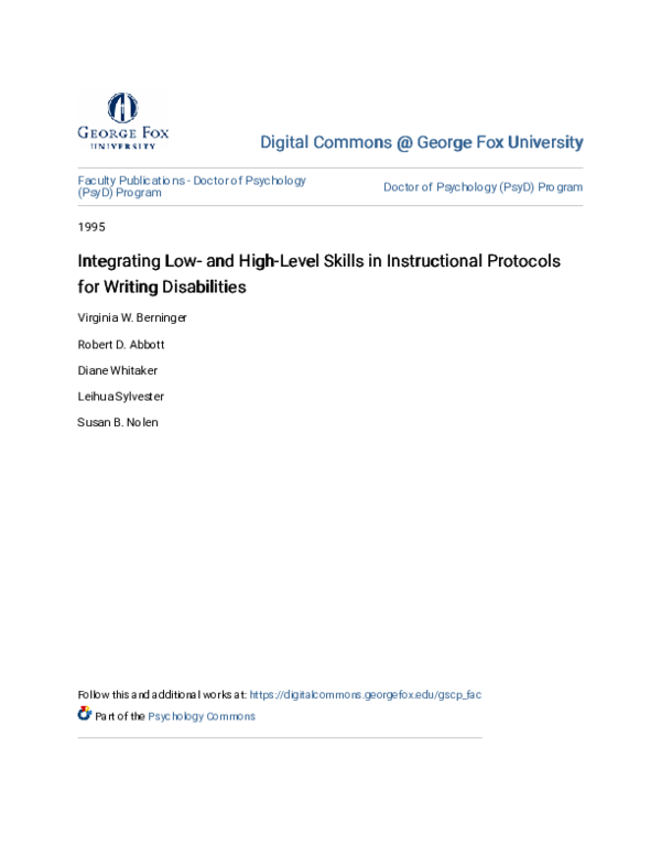 (PDF) Integrating Low- and High-Level Skills in Instructional Protocols ...