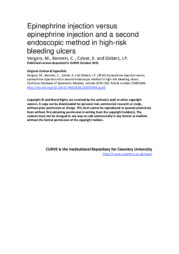 (PDF) Epinephrine injection versus epinephrine injection and a second endoscopic method in high ...