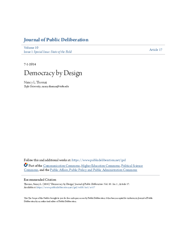 (PDF) Democracy by Design