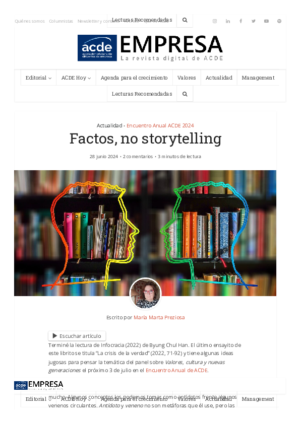 (PDF) "Factos", no storytelling. Facts, no storytelling.