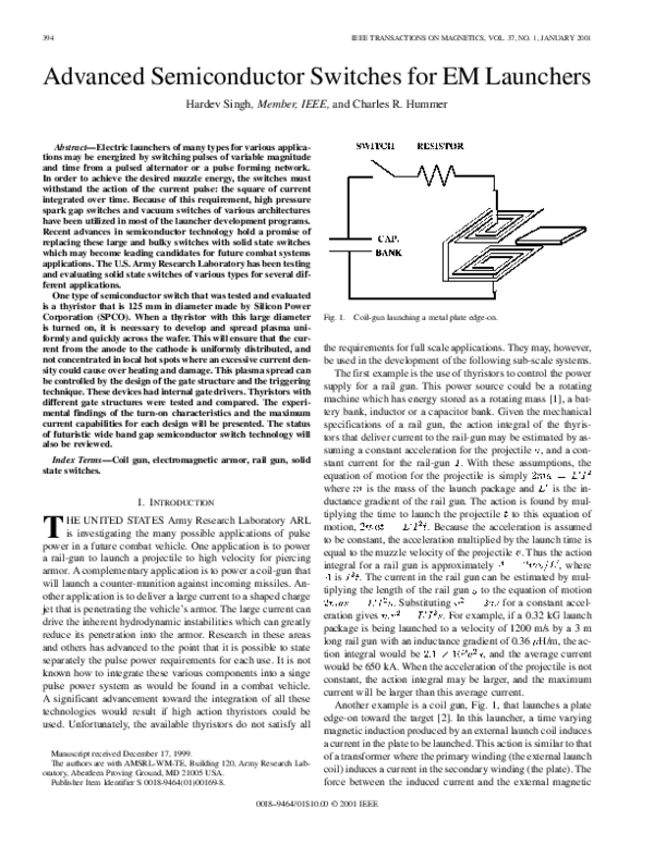 (PDF) Advanced semiconductor switches for EM launchers