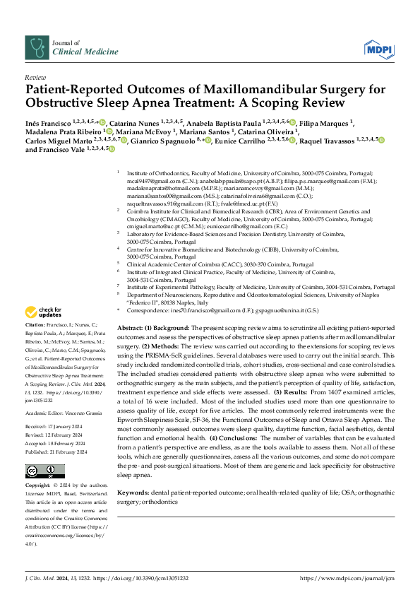 (PDF) Patient-Reported Outcomes of Maxillomandibular Surgery for ...