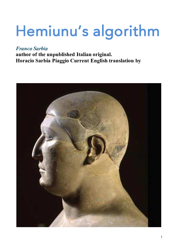 (PDF) Hemiunu's algorithm