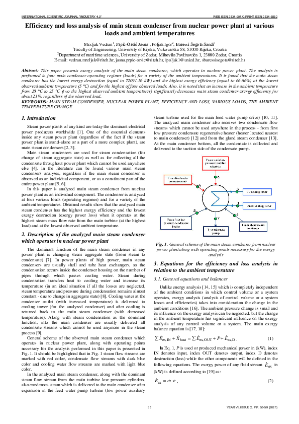 (PDF) Efficiency and loss analysis of main steam condenser from nuclear ...