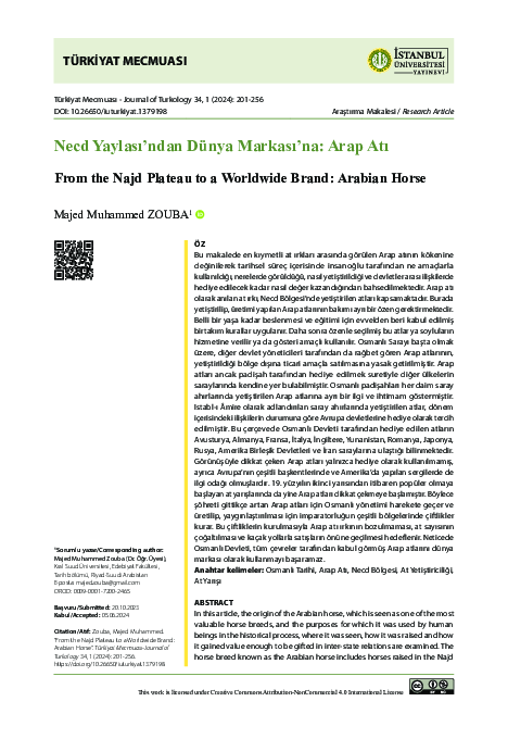 (PDF) Necd Yaylası'ndan Dünya Markası'na: Arap Atı - From the Najd ...