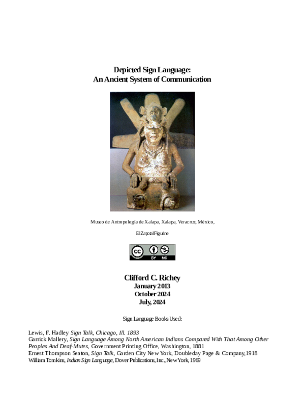 (PDF) Ancient Depicted Sign Language