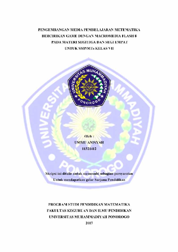 (PDF) PENGEMBANGAN MEDIA PEMBELAJARAN METEMATIKA BERCIRIKAN GAME DENGAN MACROMEDIA FLASH 8 PADA ...