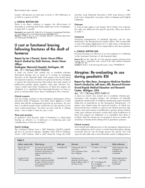 (PDF) U cast or functional bracing following fractures of the shaft of ...