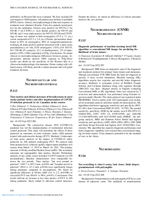 (PDF) P.115 Diagnostic performance of machine learning based MR ...