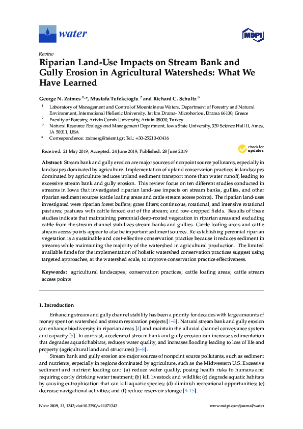 (PDF) Riparian Land-Use Impacts on Stream Bank and Gully Erosion in ...