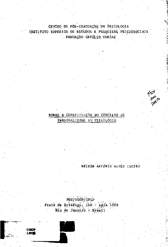 (PDF) Sobre a constituição do conceito de personalidade em psicologia ...