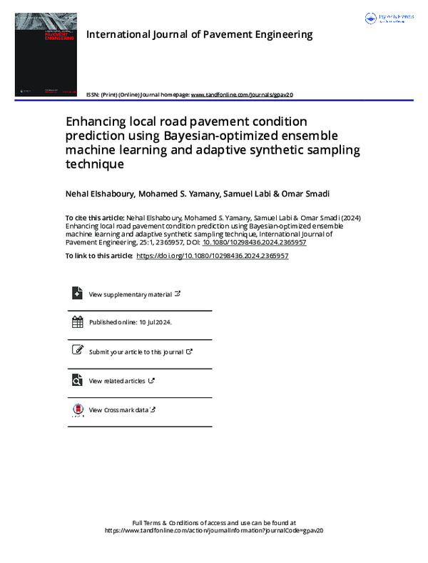 (PDF) Enhancing local road pavement condition prediction using Bayesian ...