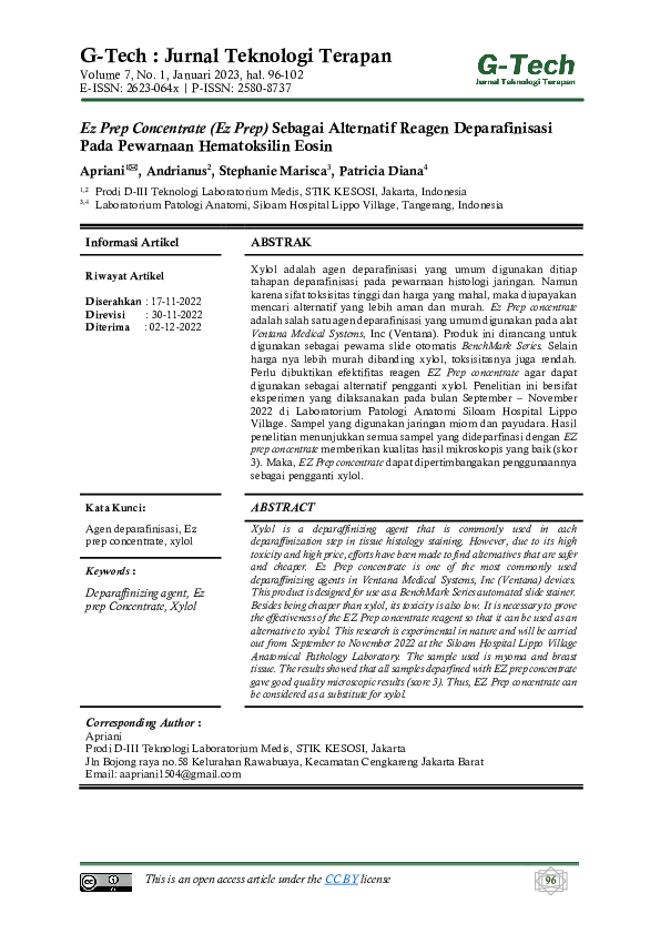 (PDF) Ez Prep Concentrate (Ez Prep) Sebagai Alternatif Reagen ...