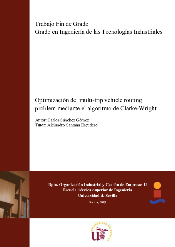 (PDF) Optimización del multi-trip vehicle routing problem mediante el algoritmo de Clarke-Wright