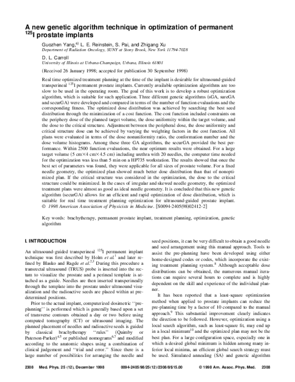 (PDF) A new genetic algorithm technique in optimization of permanent ...