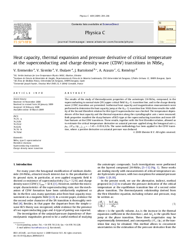 (PDF) Heat capacity, thermal expansion and pressure derivative of ...
