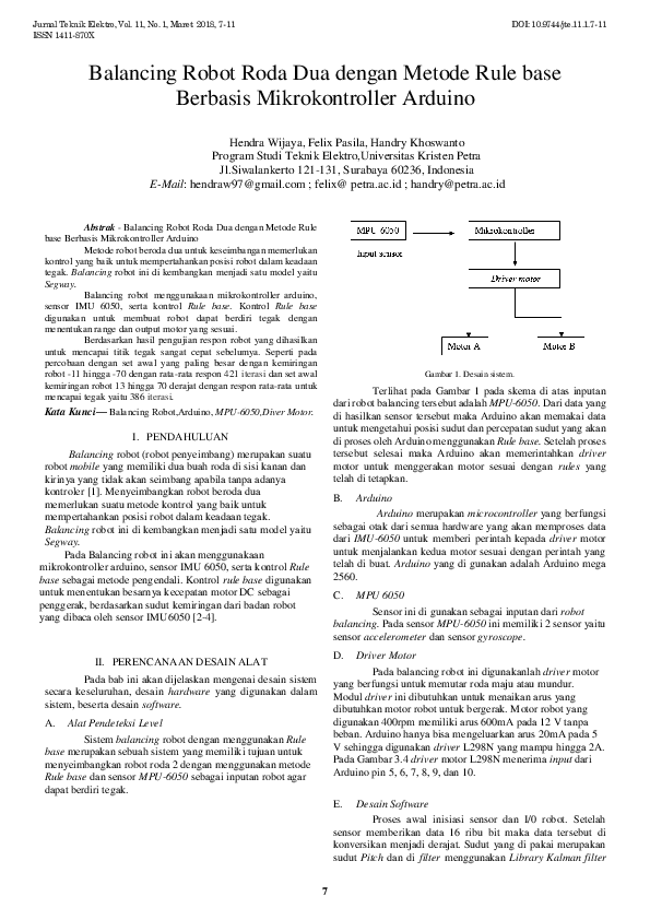 (PDF) Balancing Robot Roda Dua dengan Metode Rule base Berbasis ...
