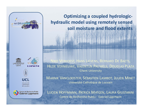 (PDF) Optimizing a coupled hydrologic-hydraulic model using remotely ...