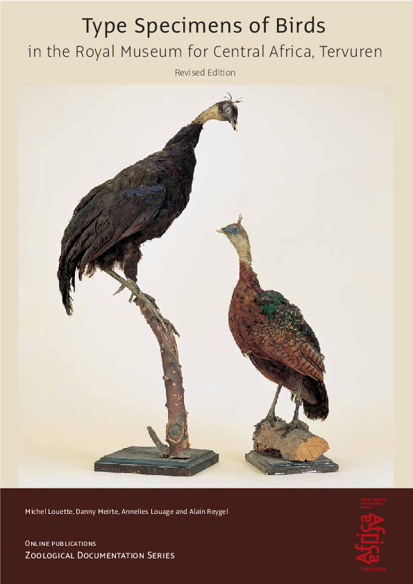 (PDF) Type specimens of birds in the Royal Museum for Central Africa ...