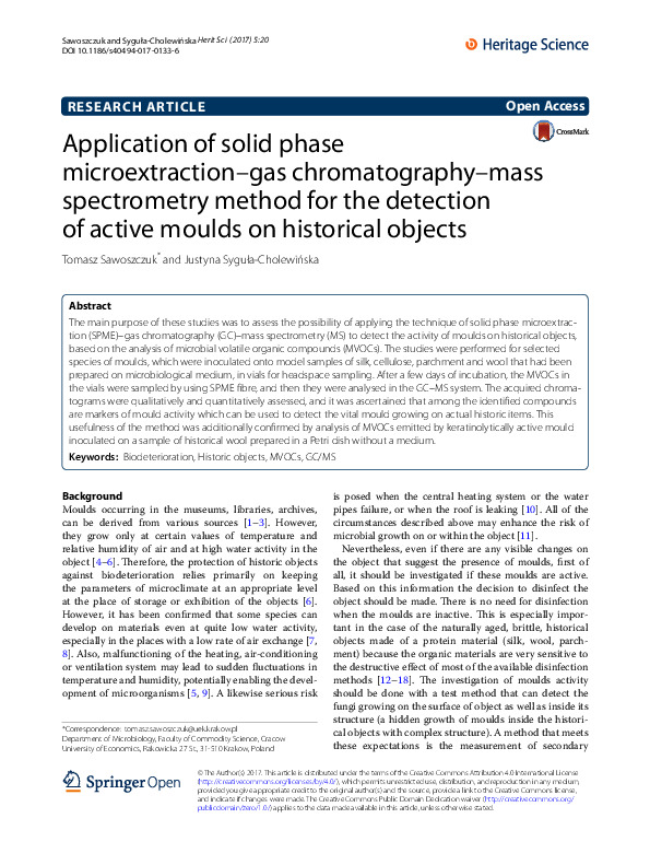 (PDF) Application of Solid-Phase Microextraction Gas Chromatography—Mass Spectrometry for Flavor ...