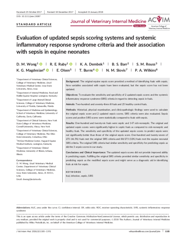 (PDF) Evaluation of updated sepsis scoring systems and systemic ...