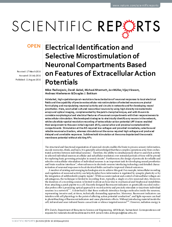 (PDF) Electrical Identification and Selective Microstimulation of Neuronal Compartments Based on ...